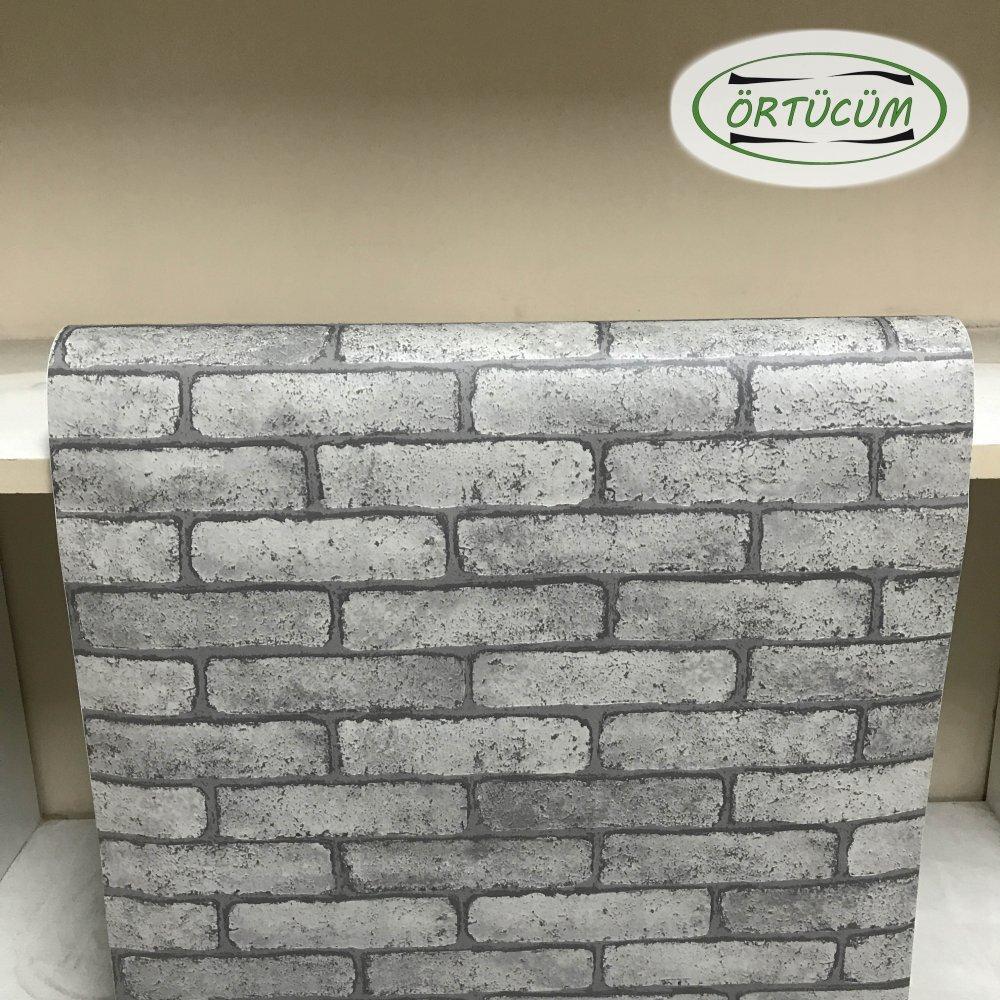 Taş - Tuğla - Duvar Desenli Kendinden Yapışkanlı Pvc Folyo Kaplama ...