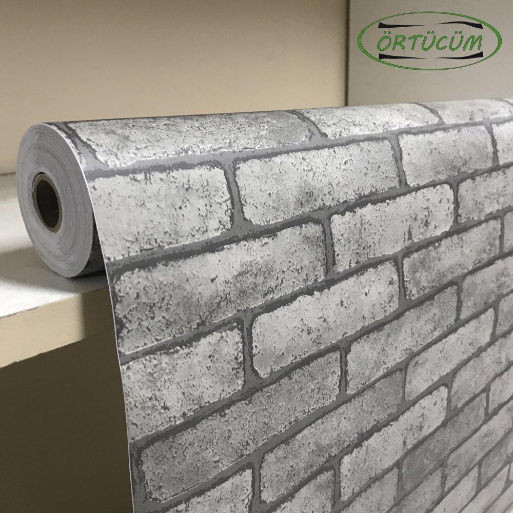 Taş - Tuğla - Duvar Desenli Kendinden Yapışkanlı Pvc Folyo Kaplama ...